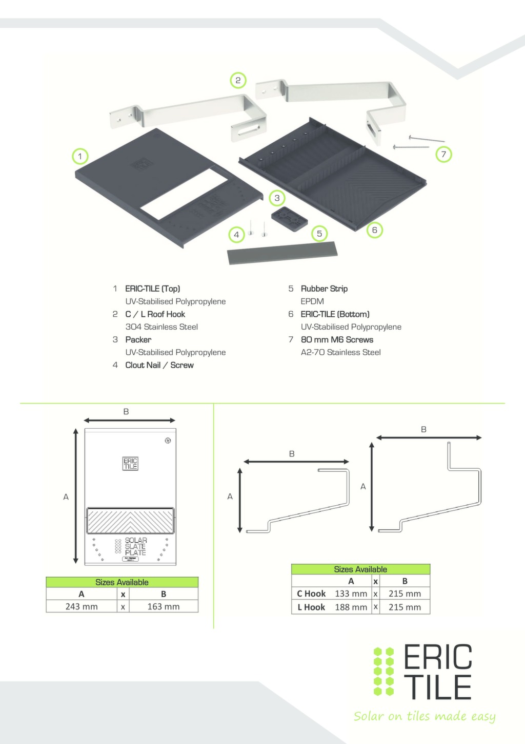 Eric Tile Data Sheet - Solar Slate Plate